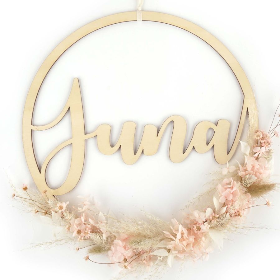 Verliebe dich in unseren Flower Loop mit Trockenblumen in Rosa!