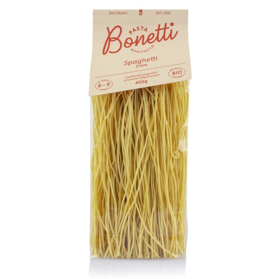 Probiere unsere Bio Spaghetti 2mm - 400g Genuss pur!