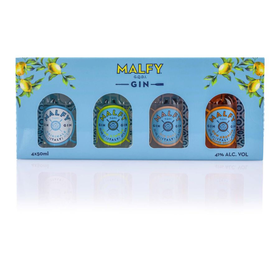 "Malfy Gin Set - Vielfalt Italiens in 4 Flaschen | Geschenkkörbe.ch