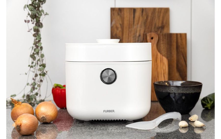 Weisser FURBER Reiskocher 3.0L: Dein Küchenhelfer